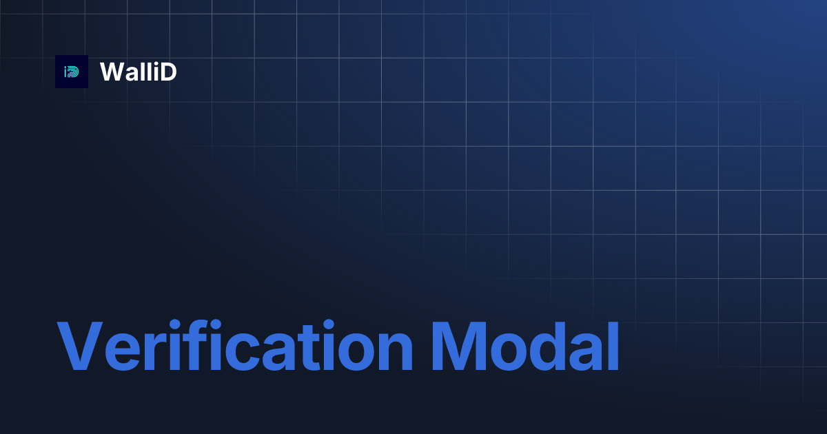 Verification Modal | WalliD